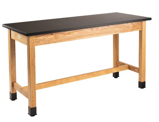 Academy Furniture. NPS® Wood Science Lab Table, 30 x 60 x 30, Epoxy Top